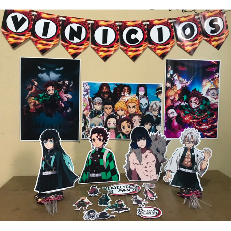 kit festa em casa personalizado demon slayer | Shopee Brasil