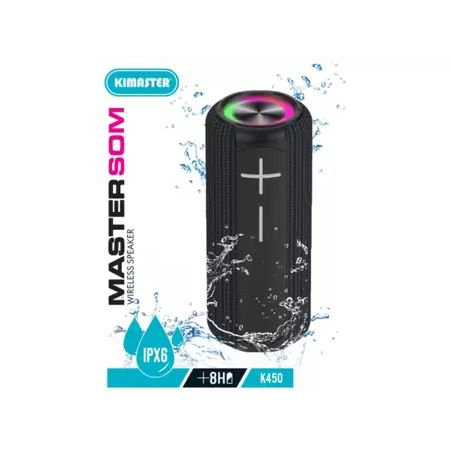 Caixa Som K450 Kimaster com LED Portátil Bluetooth Resistente a Água | Shopee Brasil