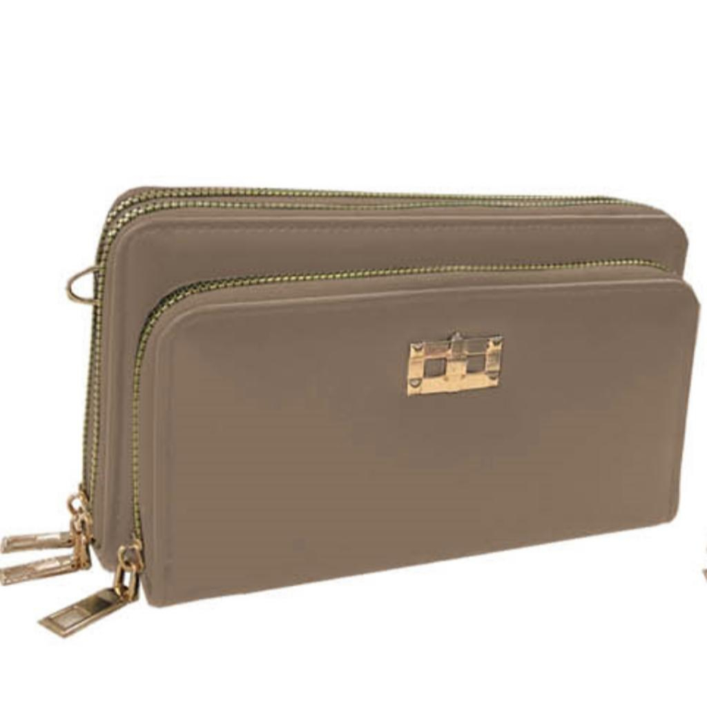 Carteira Bolsa Porta Celular Feminina De Couro Macio Com Grande ...