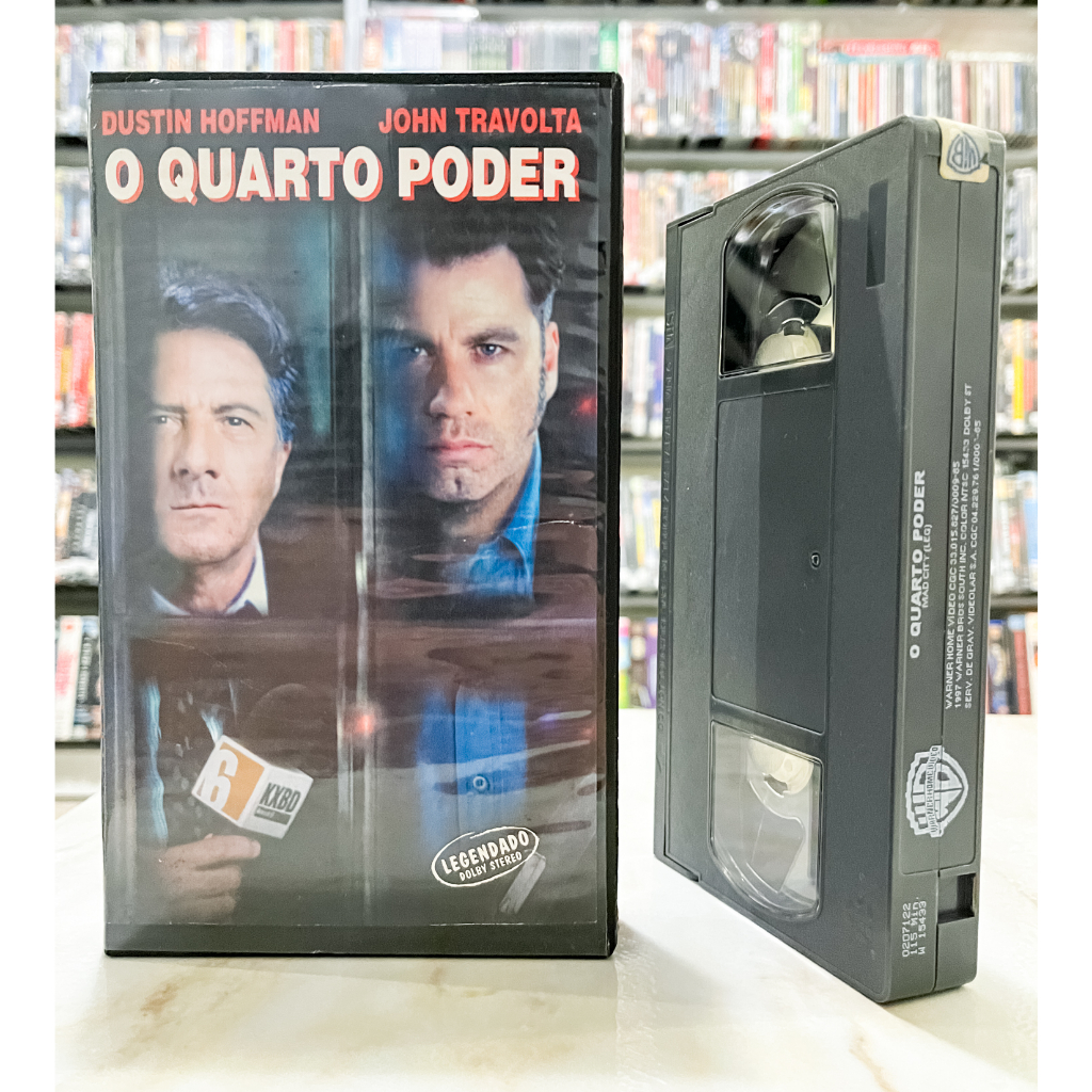 VHS O Quarto Poder - LEGENDADO - John Travolta Dustin Hoffman - Original - Fita Filme - Policial ...