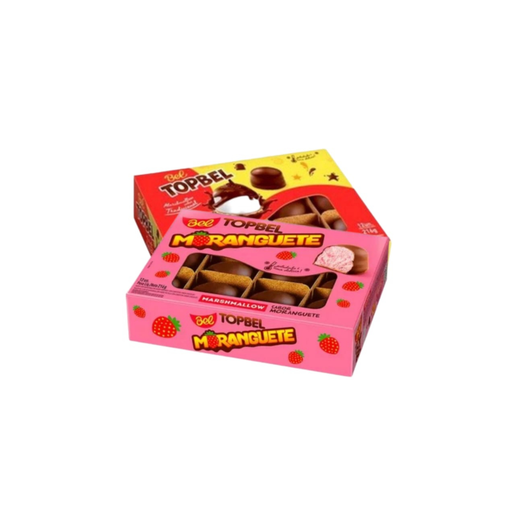 Kit Top Bel Morango e Top Bel Tradicional C/24 Un | Shopee Brasil