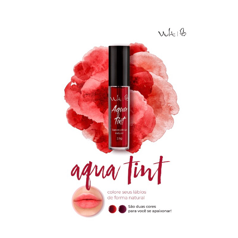 Batom Lip Tint Vult Aquatint Red / Violet 5,5ml | Shopee Brasil