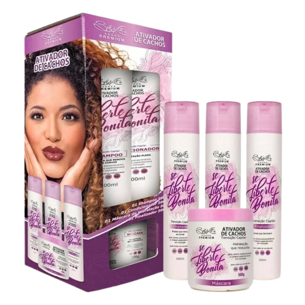 Belkit Ativador de Cachos - Kit Se Liberte Bonita Cachos Esplendorosos (4 Produtos) | Shopee Brasil
