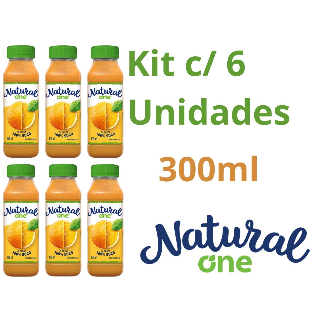 Suco Laranja Integral Natural One 300ml - Kit c/ 6 Unidades -Natural One Ambiente | Shopee Brasil