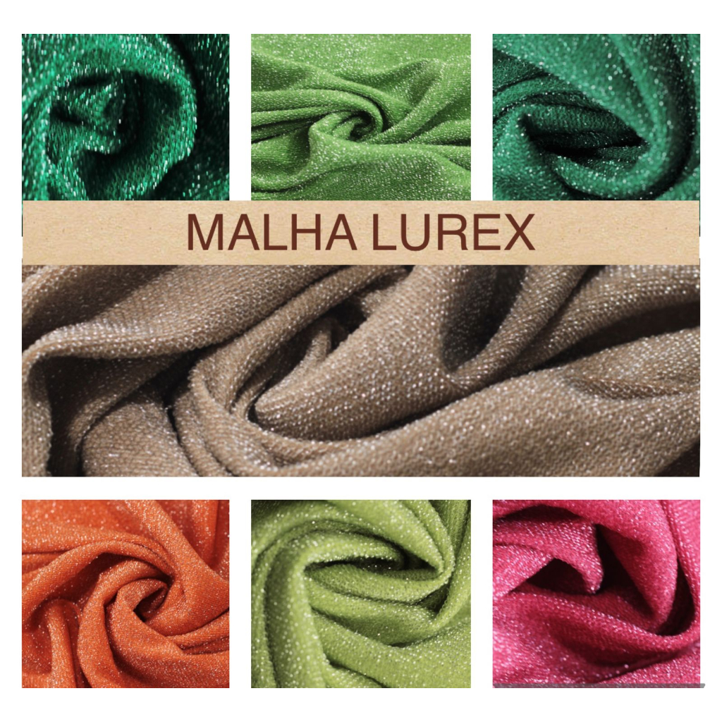 TECIDO MALHA LUREX, COM ELASTANO, VARIAS CORES | Shopee Brasil