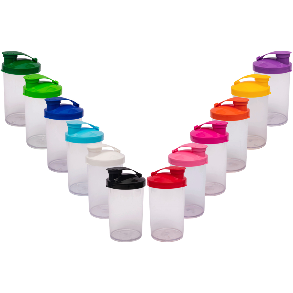 Kit 20 - Copo Short Drink 200ml copo transparente com tampa flip (shake ...