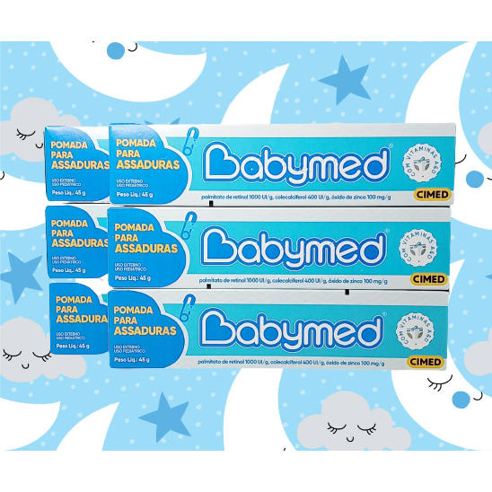 Kit 6 Pomada Babymed Azul - 45g | Shopee Brasil