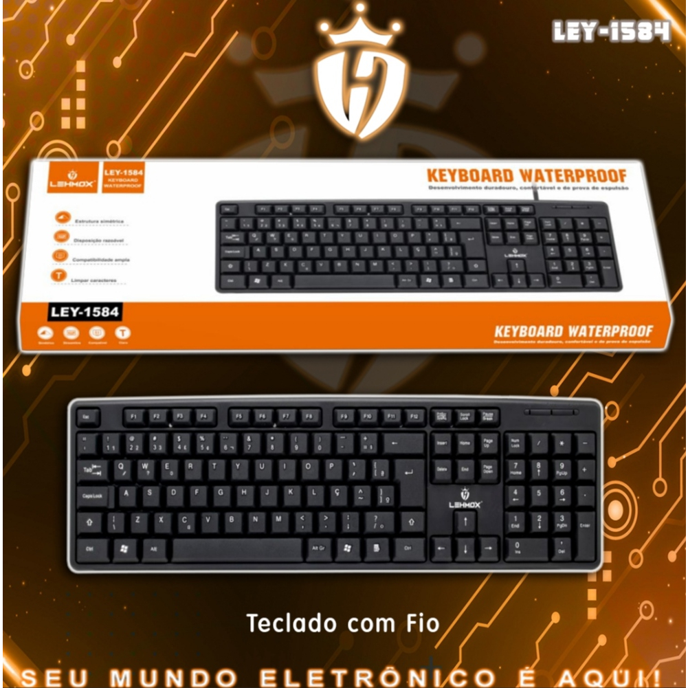 Teclado Com Fio USB Lehmox Ley-1584 | Shopee Brasil Teclado Com Fio USB Lehmox Ley-1584 | Shopee Brasil