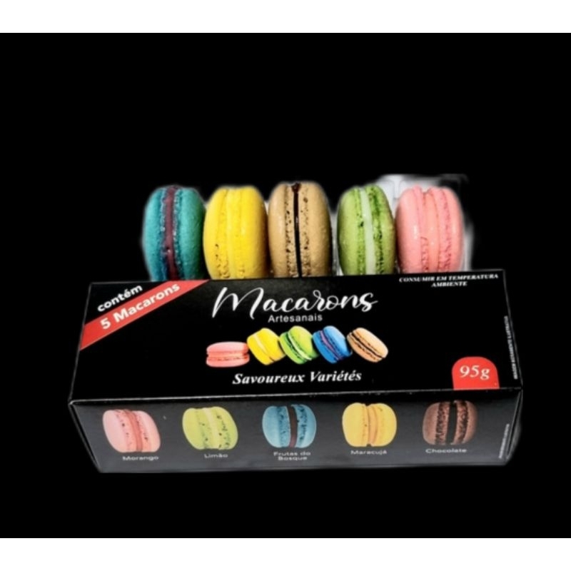 Macarons Caixa com 5 sabores | Shopee Brasil