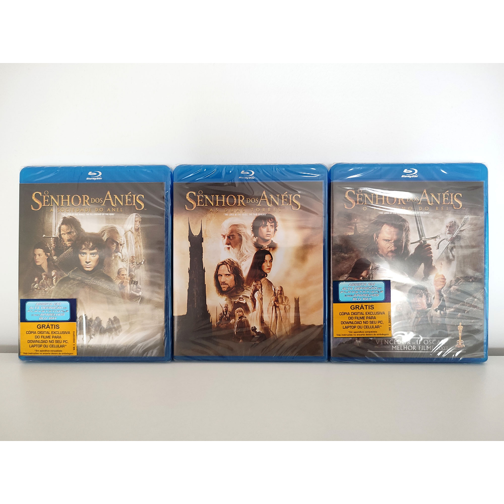 Blu-ray trilogia O Senhor dos Anéis - A Sociedade do Anel - As Duas Torres - O Retorno do Rei ...