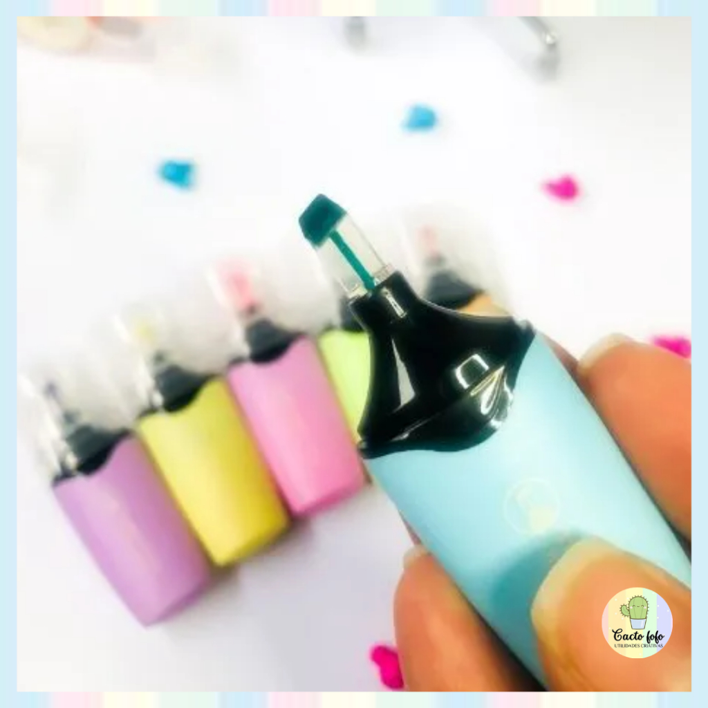 Marca texto fofo com ponta transparente Kawaii Fofo | Shopee Brasil