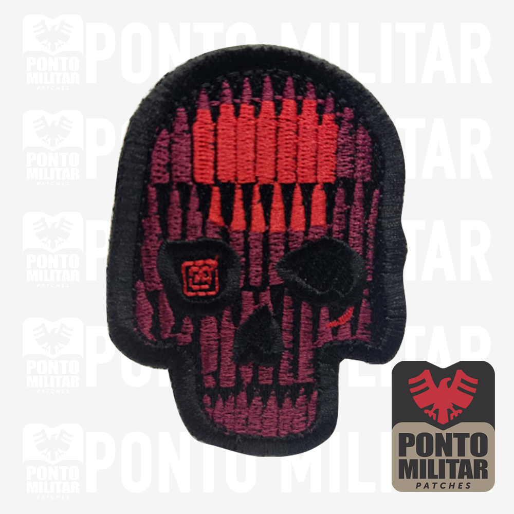 Caveira em bala Crust Bullet Patch Bordado - Ponto Militar | Shopee Brasil