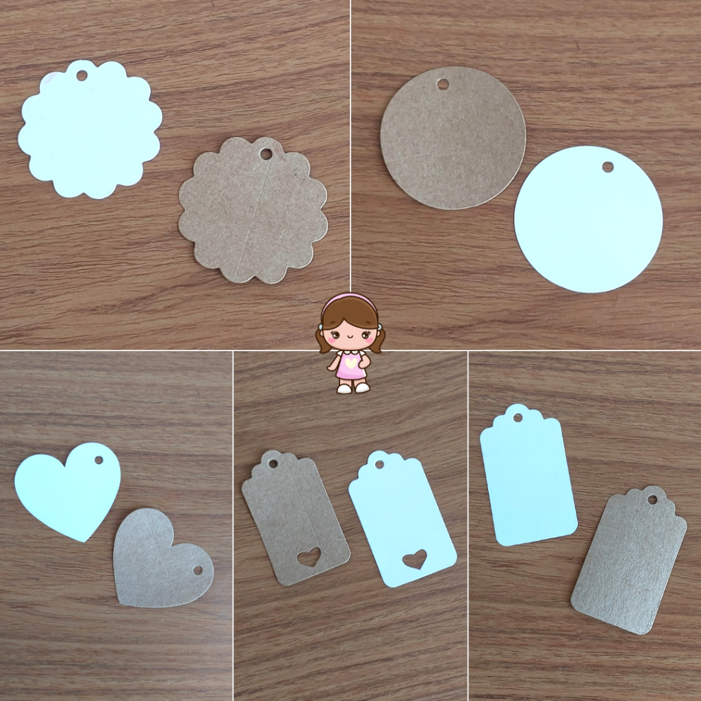 150 Tag Etiqueta de modelos exclusivos no papel Kraft ou Offset Branco ...