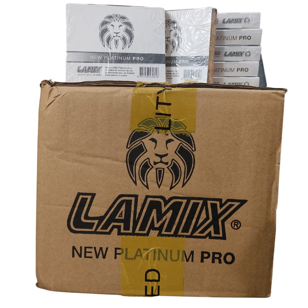 Caixa Fechada Lâmina Lamix New Platinum 100 cartelas atacado | Shopee ...