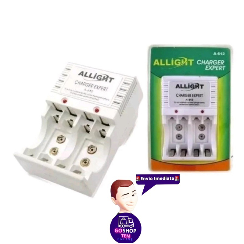Carregador De Pilha AA/AAA/9V Recarregável Bivolts Allight | Shopee Brasil