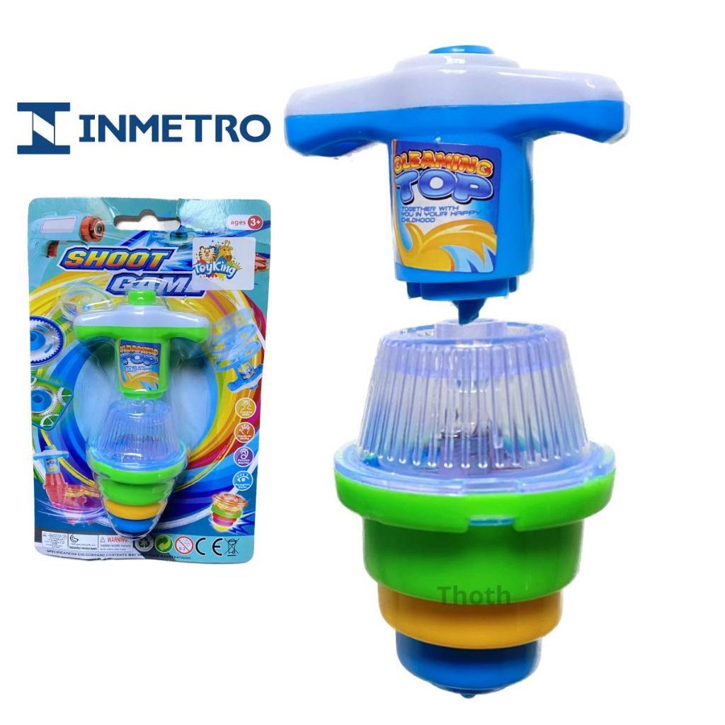 Brinquedo Pião Luminoso Com Luz e Lançador Automatico Beyblade Infantil ...