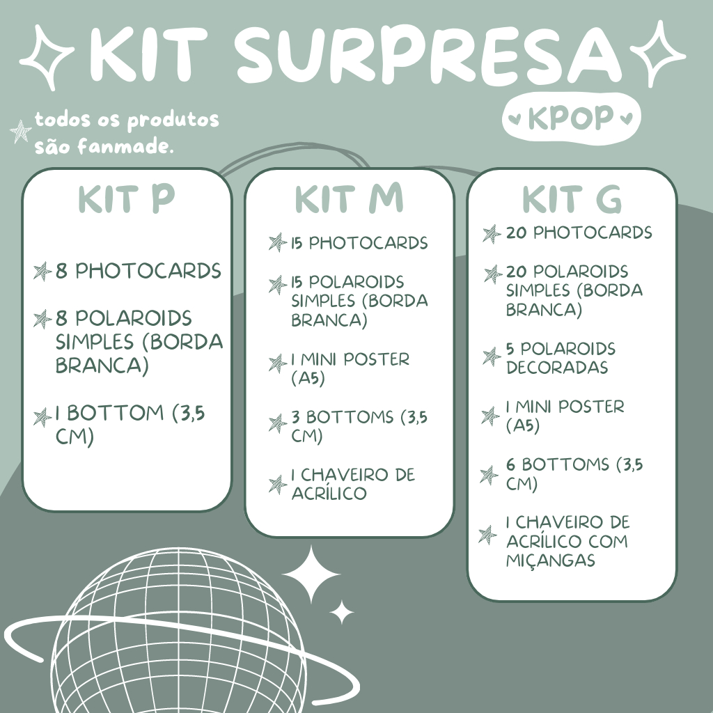Kit Surpresa KPOP fanmade | Shopee Brasil
