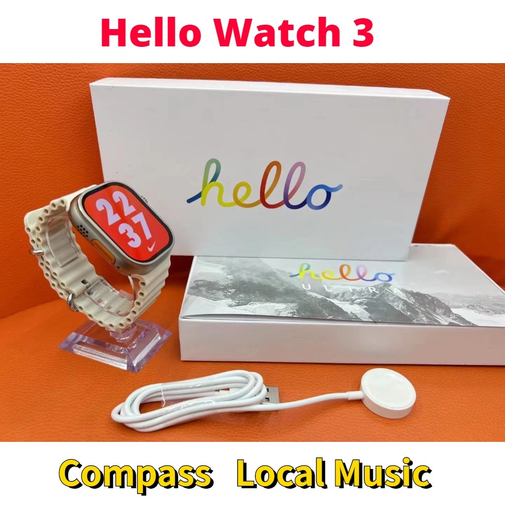 Hello watch 3 lançamento 2023 relogio smartwatch tela amoled 49 mm 4GB ...