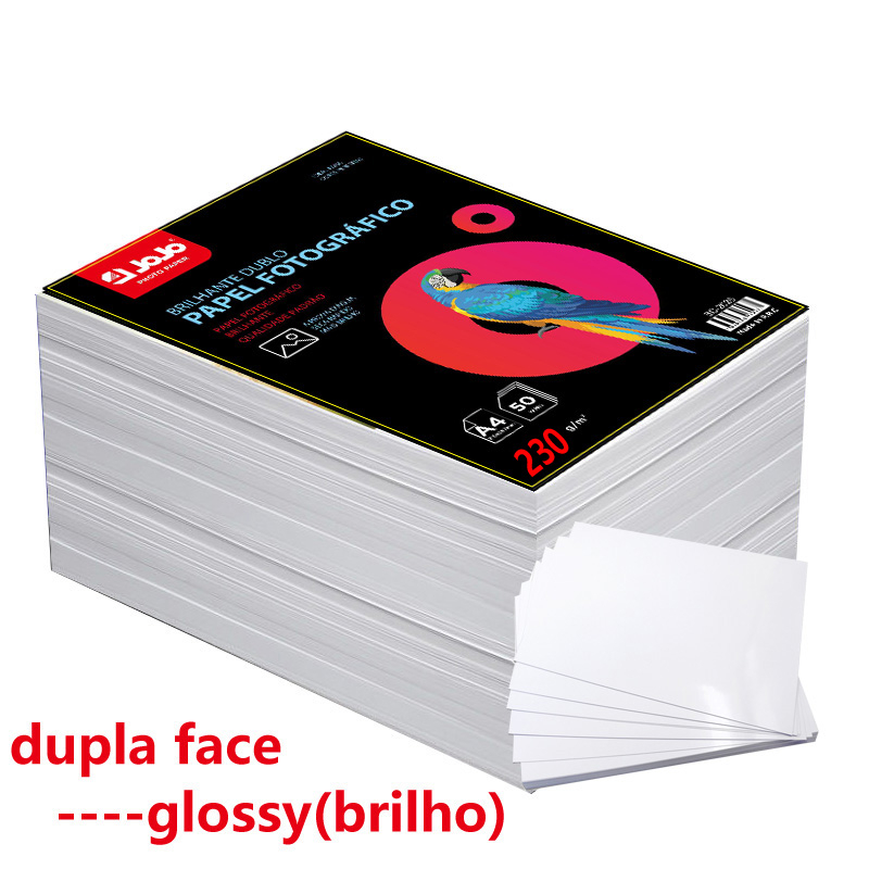 Papel Fotográfico Dupla face Foto 230g A4 Glossy Brilhante Resistente a Água 80 Folhas - Corre ...