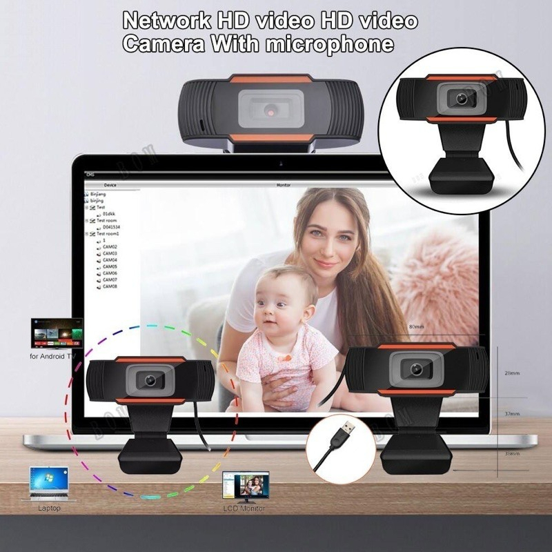 Webcam Com Microfone HD Câmera Alta Definição Live Steam | Shopee Brasil