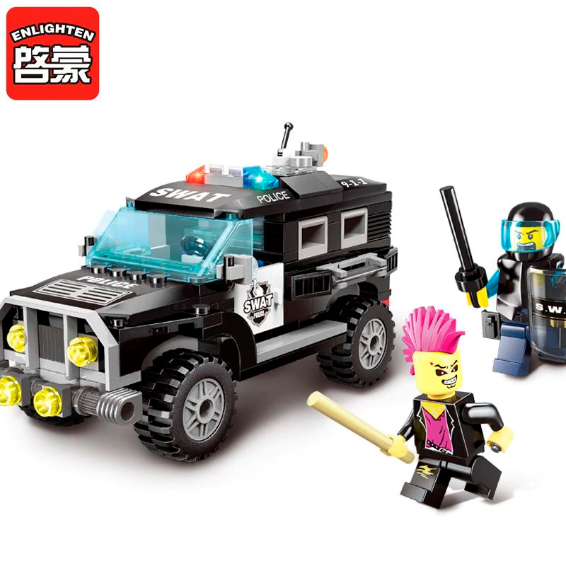 Viatura Polícia Swat Americana Enlighten Blocos De Montar | Shopee Brasil