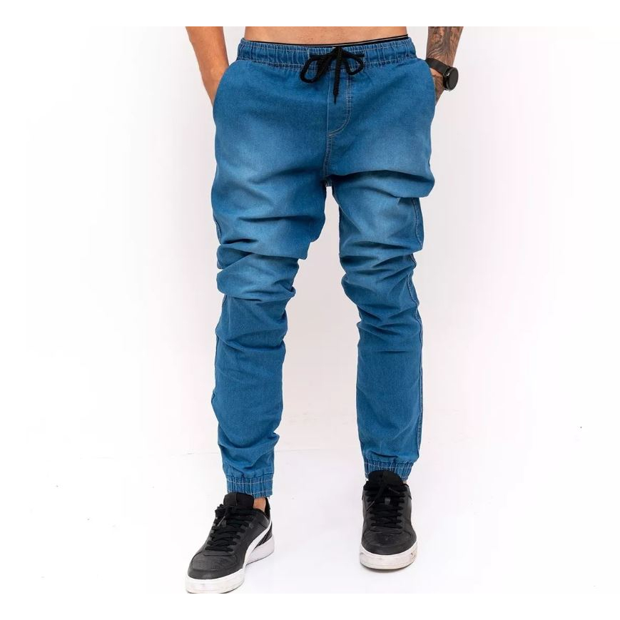 Calças Jeans Camuflada Masculina Jogger Com Punho Elastico 20 Shopee