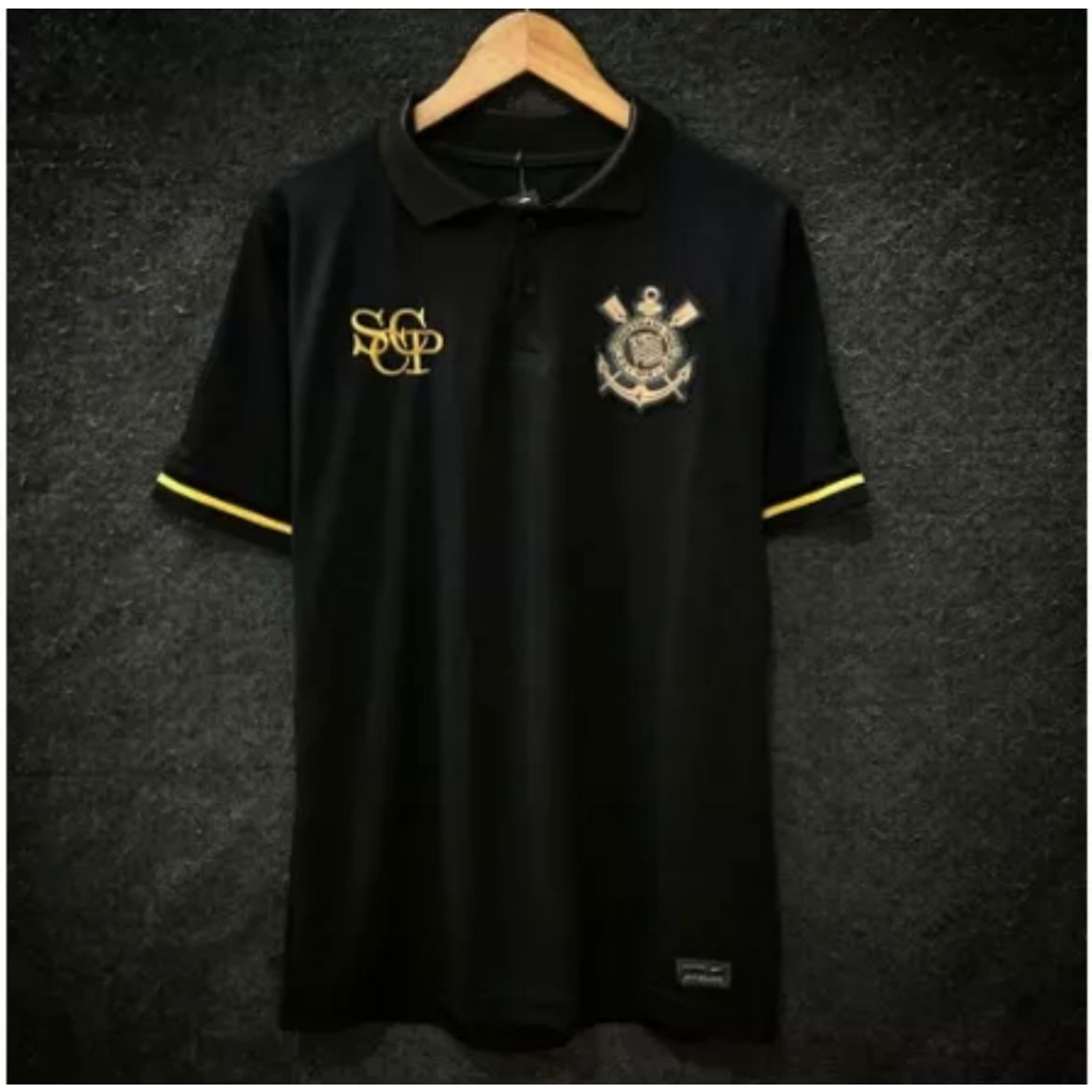 Camisa Polo Corinthians Preta Dourada Retro 2022 Masculina | Shopee Brasil Camisa Polo Corinthians Preta Dourada Retro 2022 Masculina | Shopee Brasil