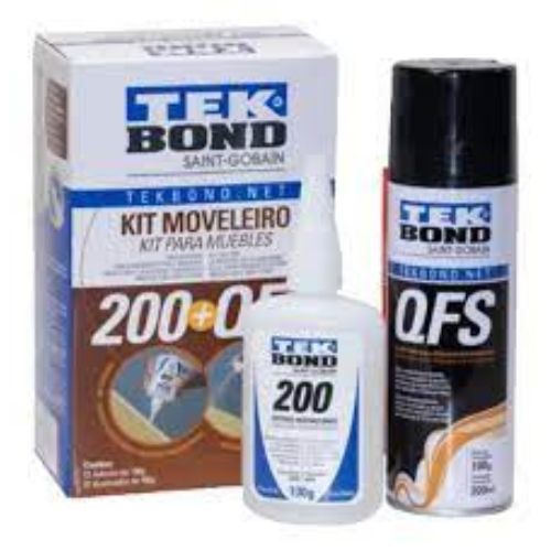 Kit Moveleiro tekbond Tek bond 200 100ml + Acelerador Qfs 200ml ...