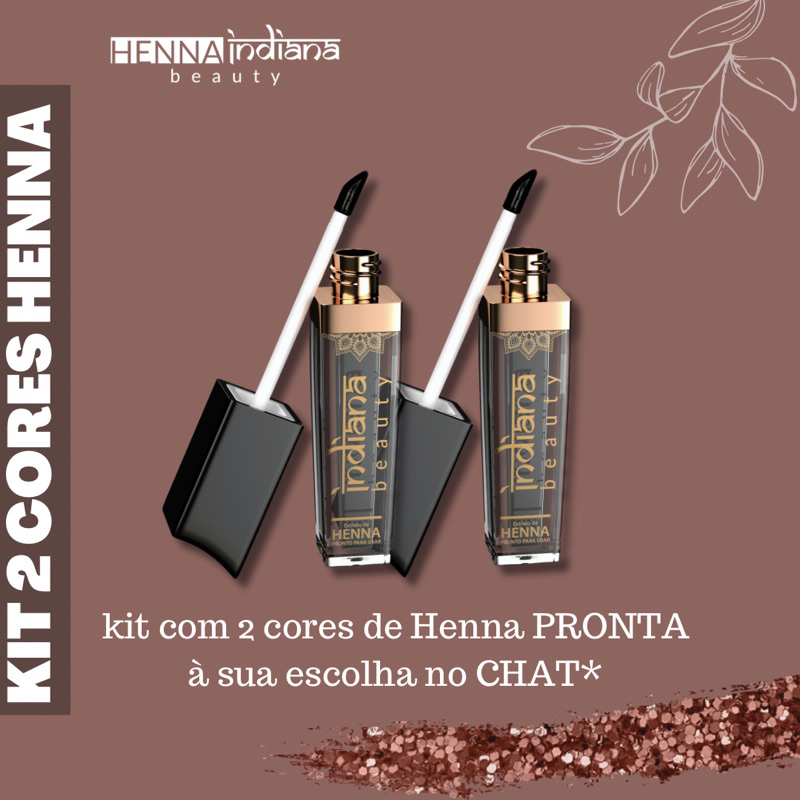 KIT com 2 cores de Henna pronta INDIANA BEAUTY - escolher no CHAT ...