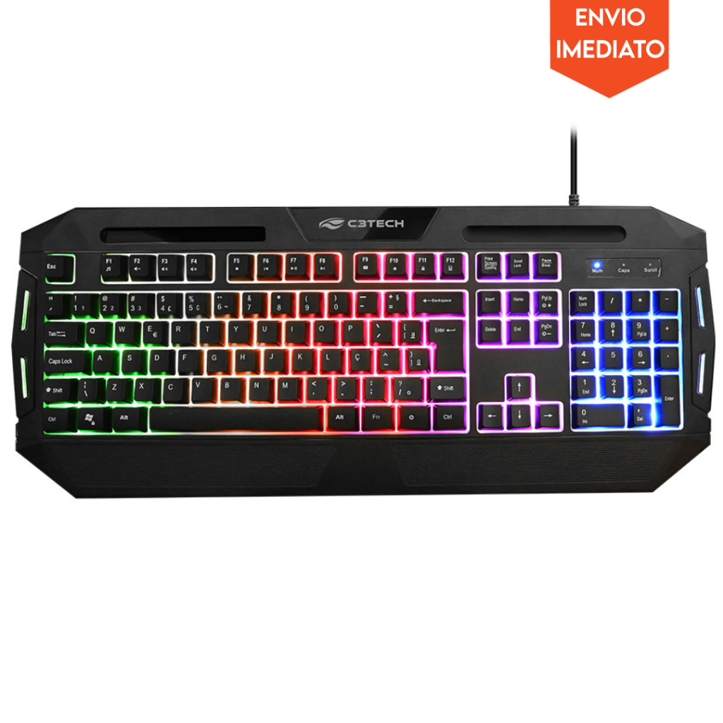 Teclado Gamer C3 Tech Kg-80bk Rgb Usb | Shopee Brasil