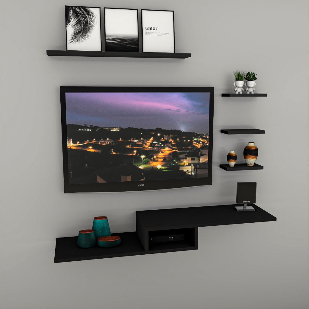 Nicho para sala rack suspenso 4 prateleiras quarto | Shopee Brasil