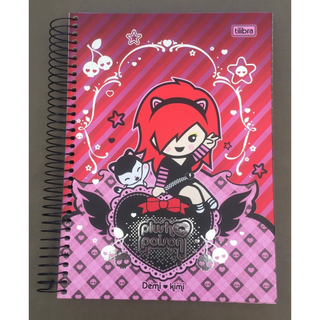 Caderno Plush Poison 10 matérias | Shopee Brasil