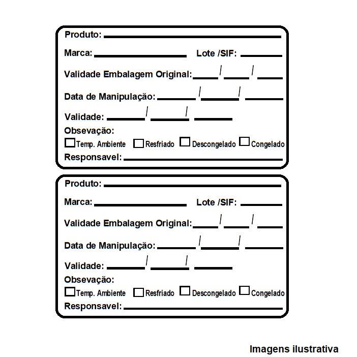 Etiqueta Anvisa P/ Validade Sif Alimentos Comidas Congelados | Shopee ...