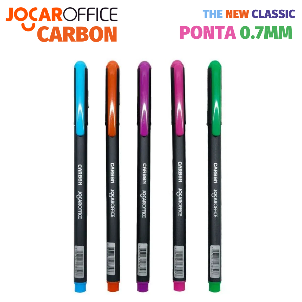 Kit Caneta Jocar Office Carbon Colorida Ponta Fina 0.7mm | Shopee Brasil