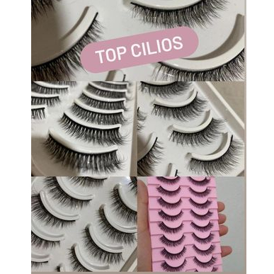 CARTELA CILIOS POSTIÇOS 3D 10 PARES VOLUMOSOS PEQUENOS E NATURAIS A1 ...