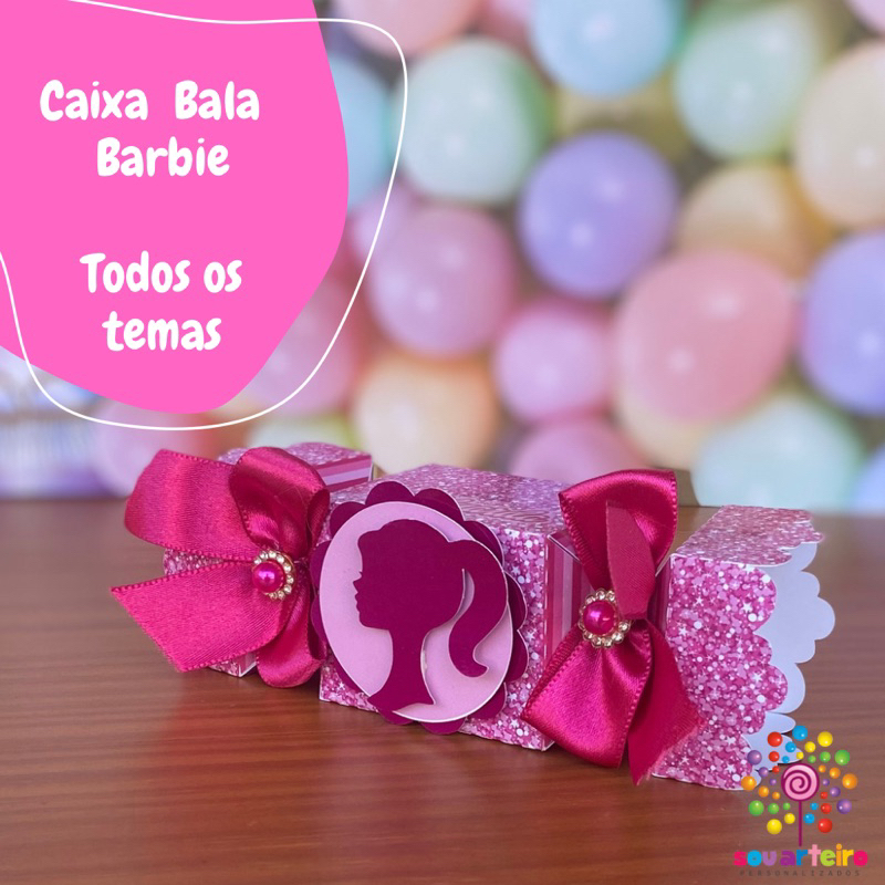 Caixa Bala Barbie 3D Personalizado - 10 UNIDADES – Lembrancinha ...