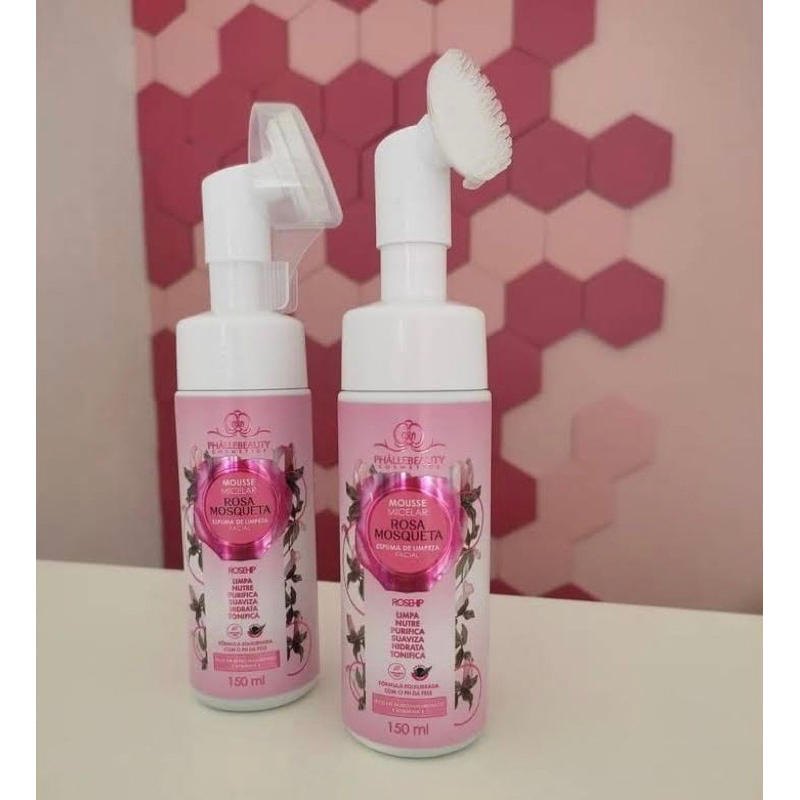 Mousse Micelar Espuma de Limpeza Facial Rosa Mosqueta PhalleBeauty ... Mousse Micelar Espuma de Limpeza Facial Rosa Mosqueta PhalleBeauty ...