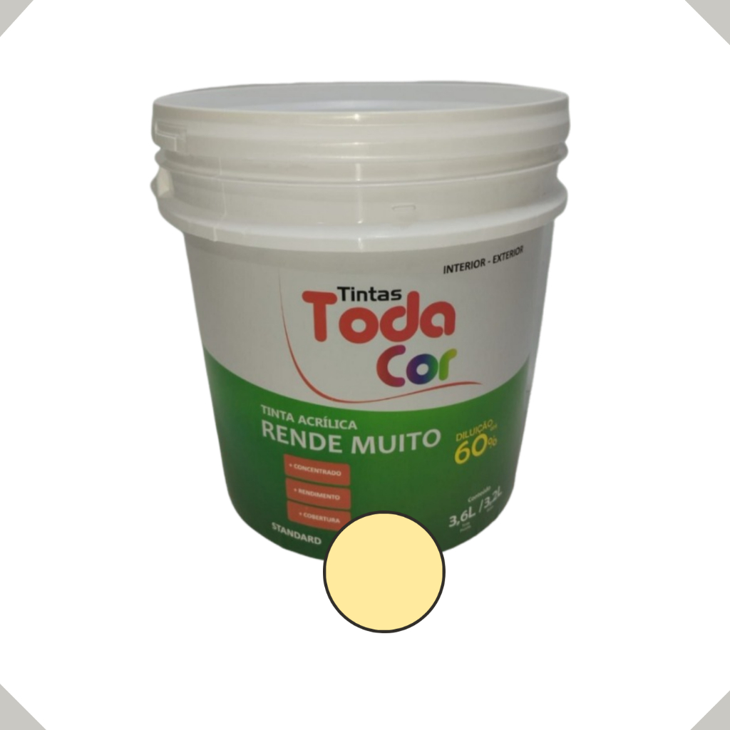Tinta Alto Rendimento Acrílica Interno/externo 3,6l Cor Areia | Shopee ...