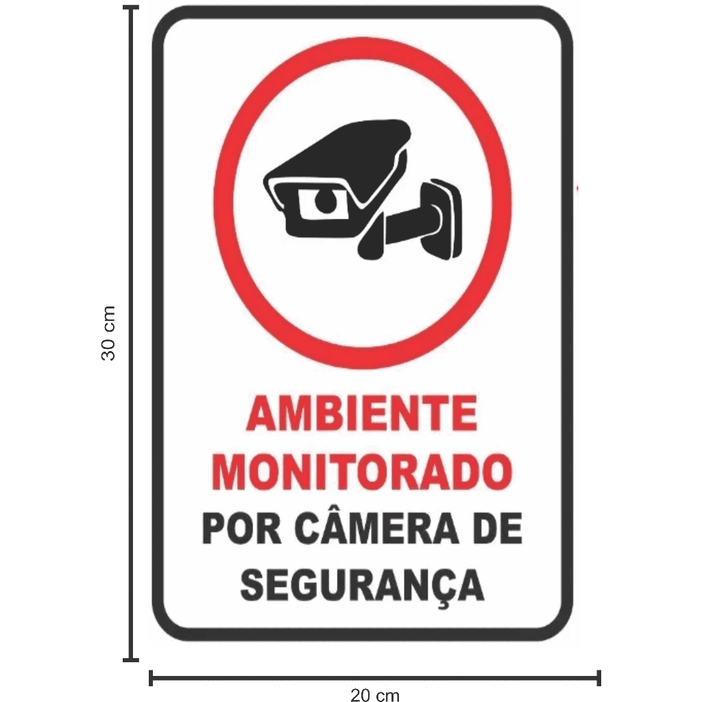 Placa Sinalização Condominio Portaria Ambiente Monitorado | Shopee Brasil
