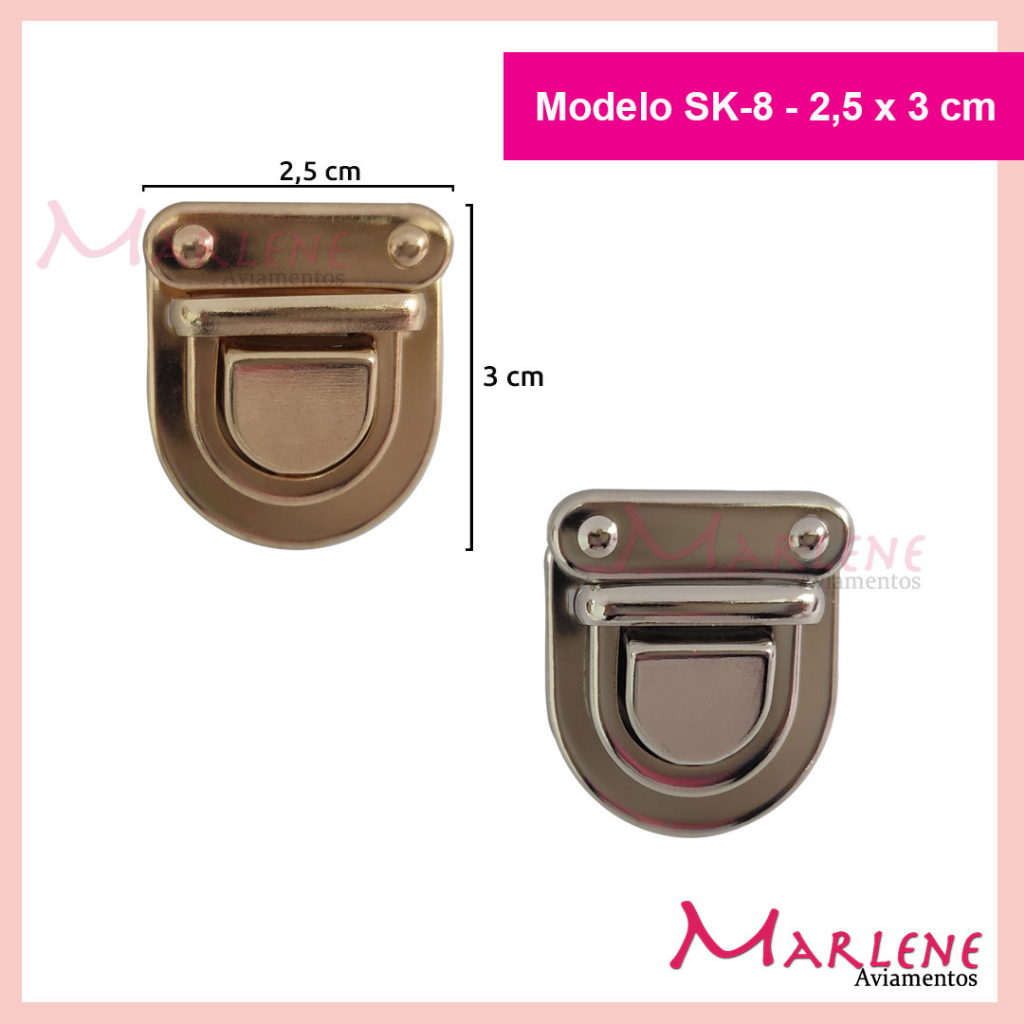 Fecho para bolsa pequeno com encaixe SK-8 com 1 unidade | Shopee Brasil