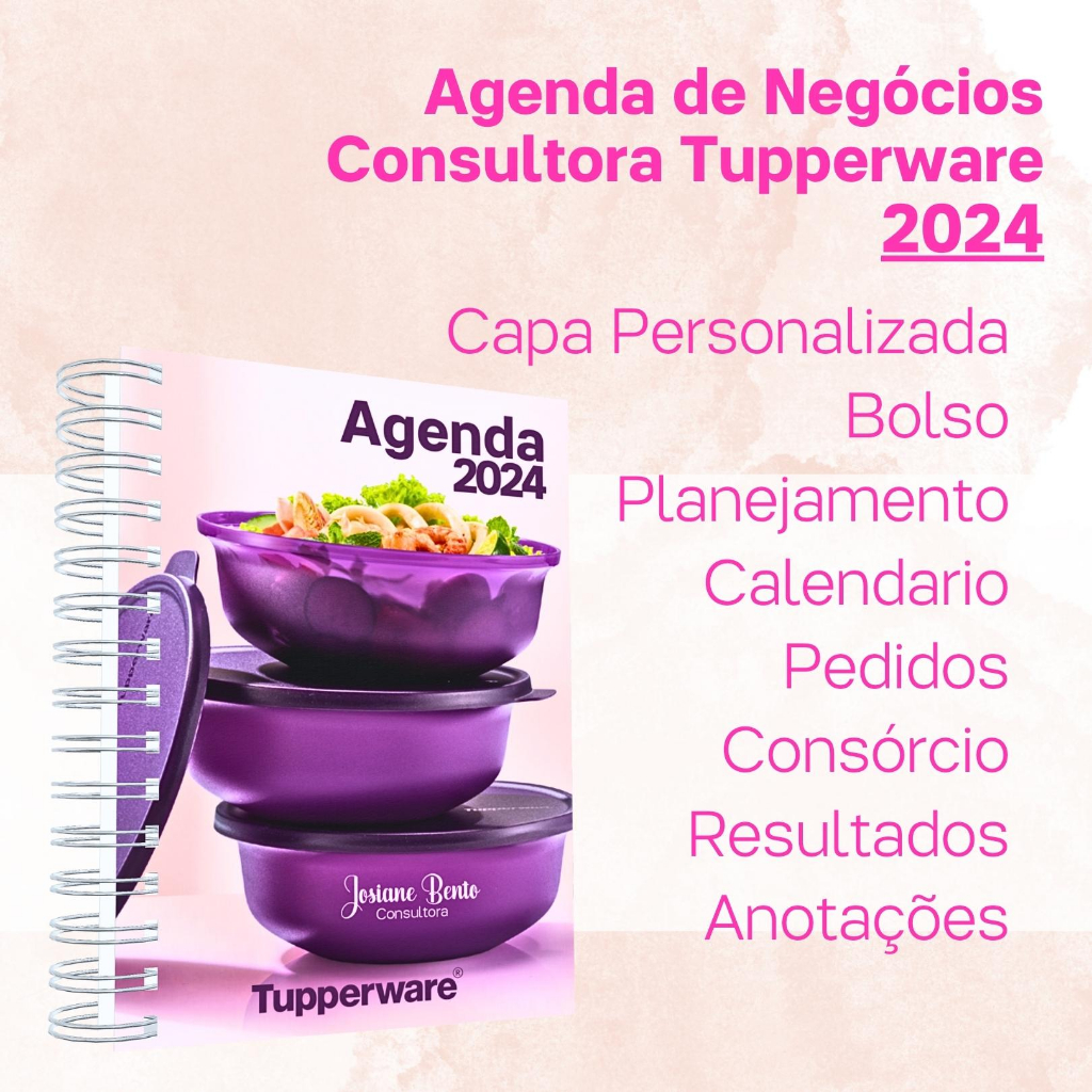 Agenda 2024 - Consultora Tupperware PERSONALIZADA | Shopee Brasil