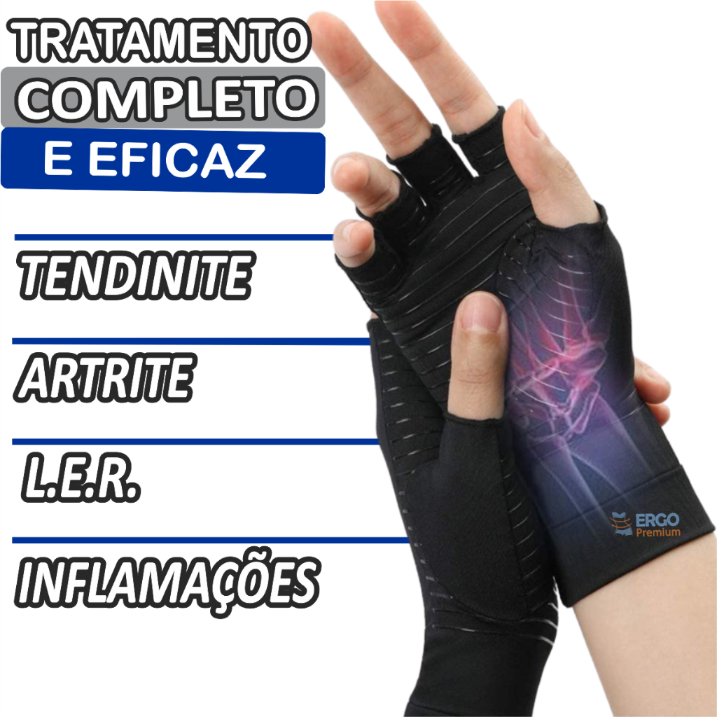 Par Luva Compressão Tratamento Para Túnel do Carpo e Artrite | Shopee ...