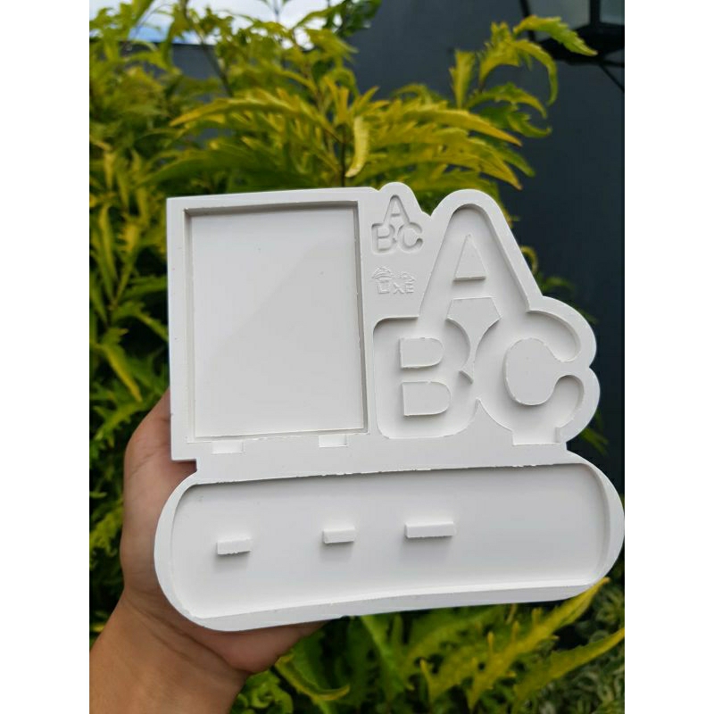 Molde silicone Resina com placa foto ABC abc ideal para lembrancinhas ...
