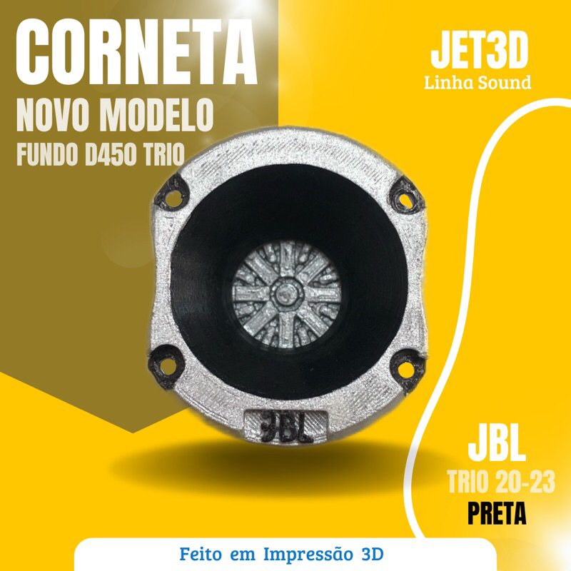 Mini Corneta Modelo JBL 20-23 (Fundo Modelo D450 Trio) para mini projetos de som - Decorativo ...
