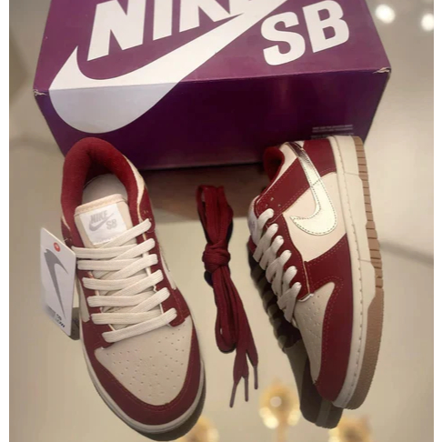 Novo Tênis Nike Dunk SB Bordo Ouro Light Premium | Shopee Brasil