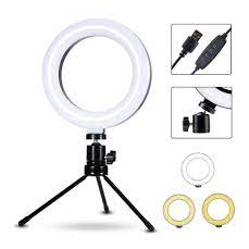 Iluminador Ring Light 6 Polegadas Com Suporte P/ Celular | Shopee Brasil