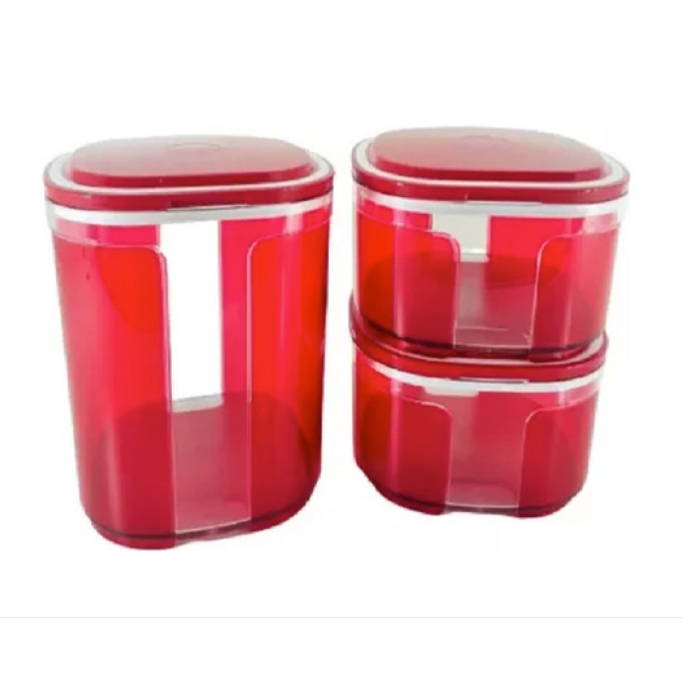 KIT TUPPER VISUAL 3 PECAS: 1,5L + 700ML + 700ML TUPPERWARE | Shopee Brasil
