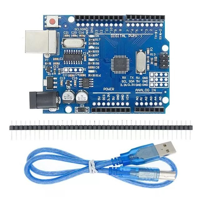 Placa Compatível Arduíno Uno R3 Atmega328 + Cabo Usb Com Nfe | Shopee Brasil
