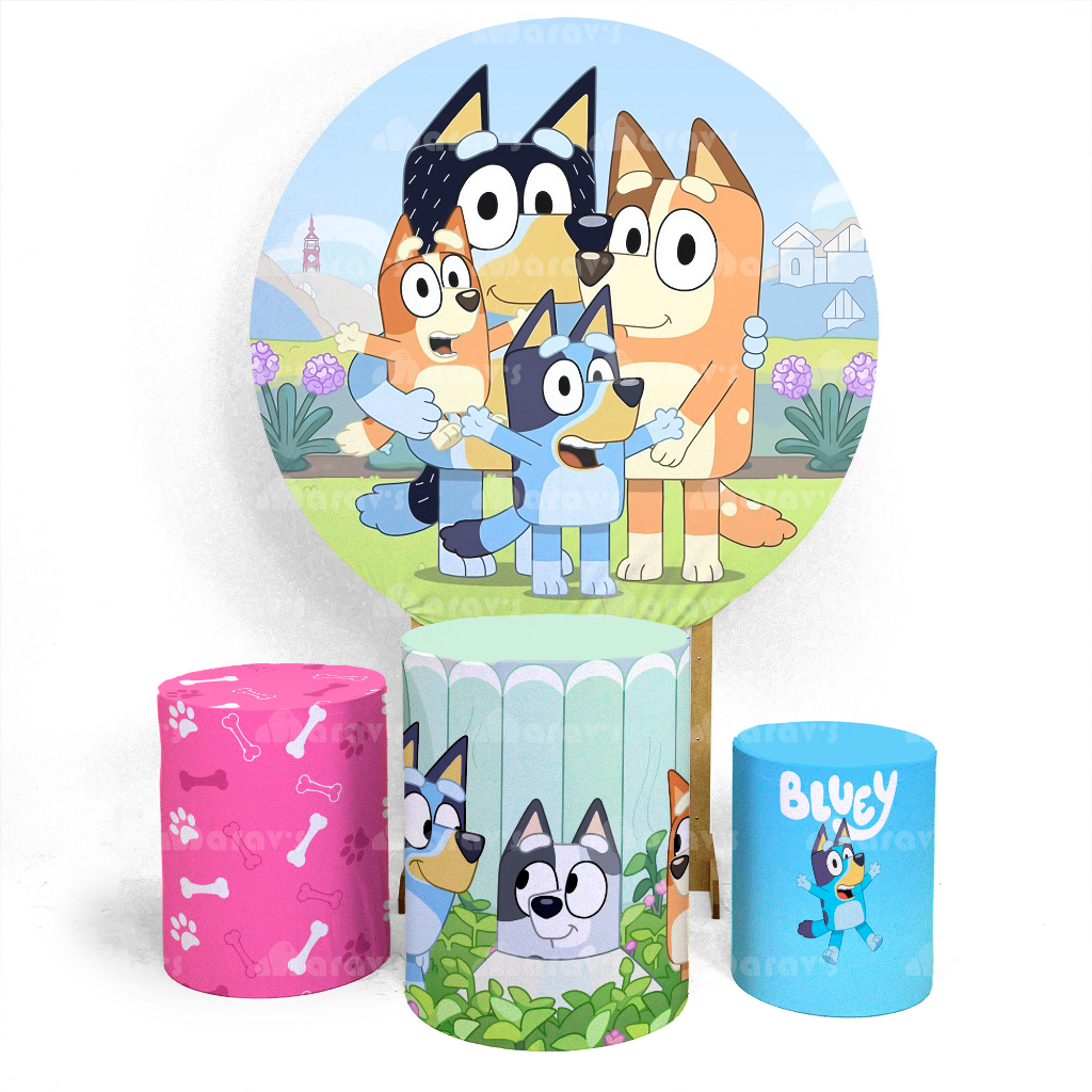 Capa Painel Bluey + Trio Capa Cilindro Desenho Infantil | Shopee Brasil
