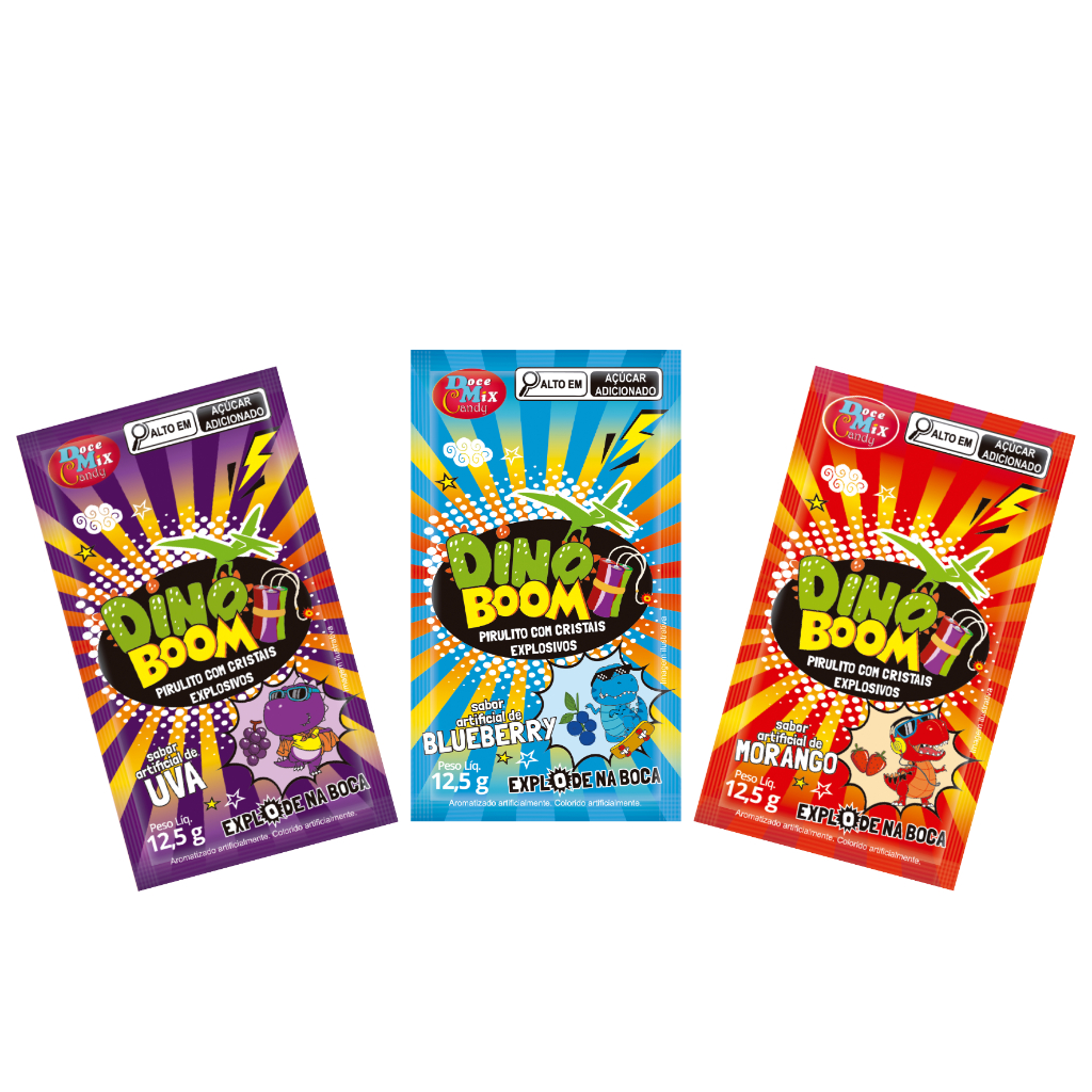 Pirulitos Explosivos Dino Boom 30un x 12,5g | Shopee Brasil